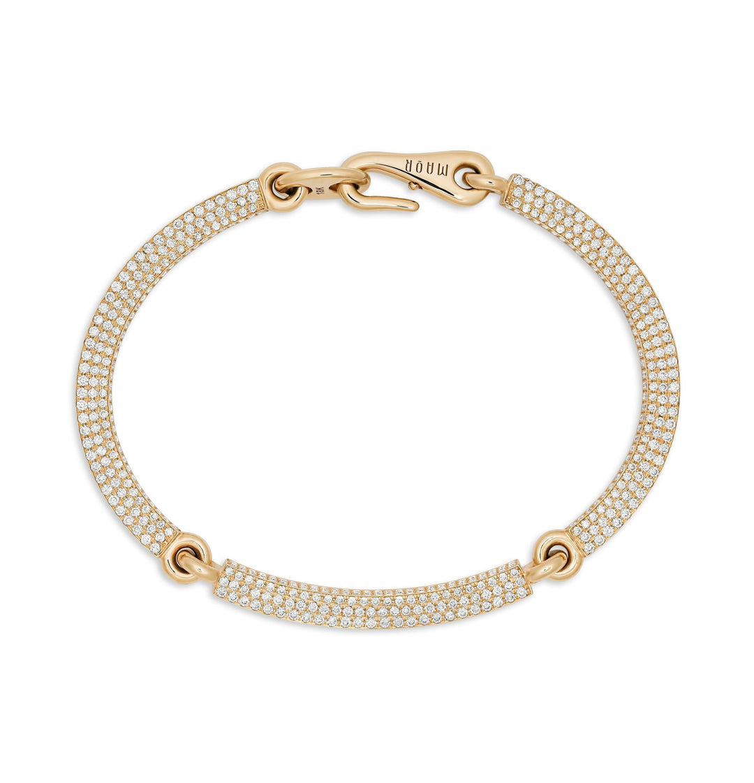 Perihelion Bracelet | Full Pave | Yellow Gold – MAOR
